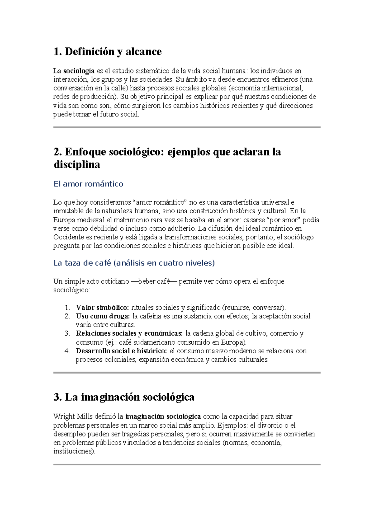 Sociología 1: Definición, Enfoques y Aplicaciones Prácticas - Studocu