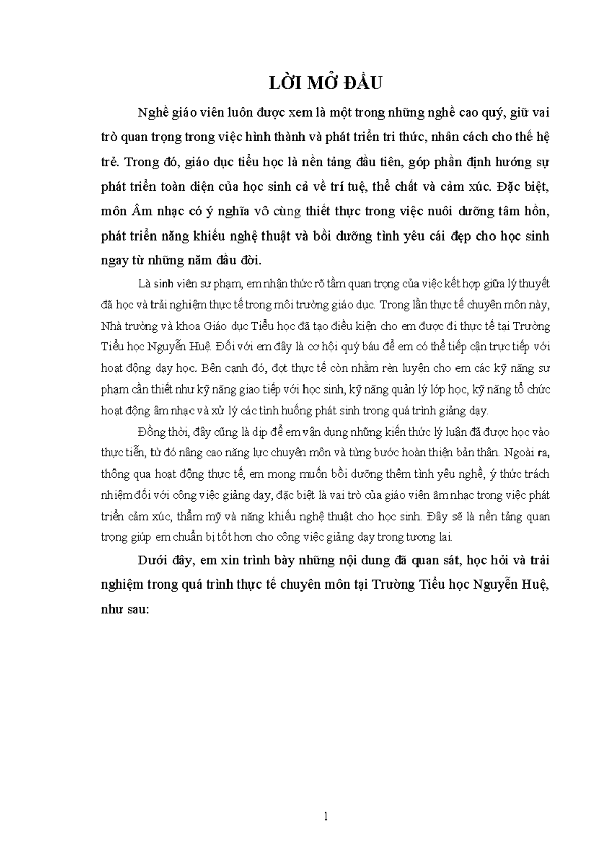Báo cáo Thực tế Chuyên môn Môn Âm nhạc - Lớp 2D (PPDH AN) - Studocu