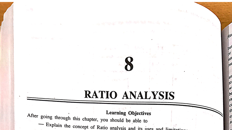 RATIO ANALYSIS - Lecture Notes for Course Code 8 - Studocu