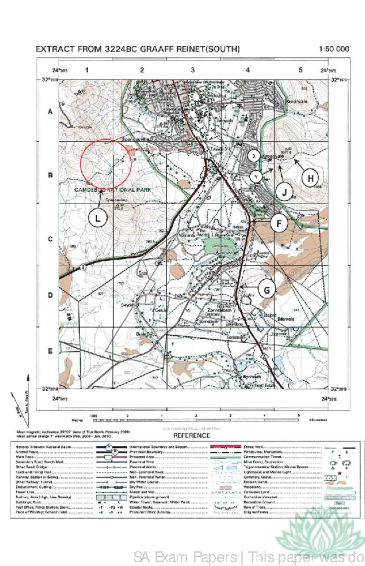 Graaff Reinet Topographic Map (3224BC) - Detailed Features and ...