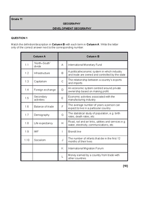 Geography gr.11 slope elements - MONDEOR HIGH SCHOOL DEPARTMENT OF ...