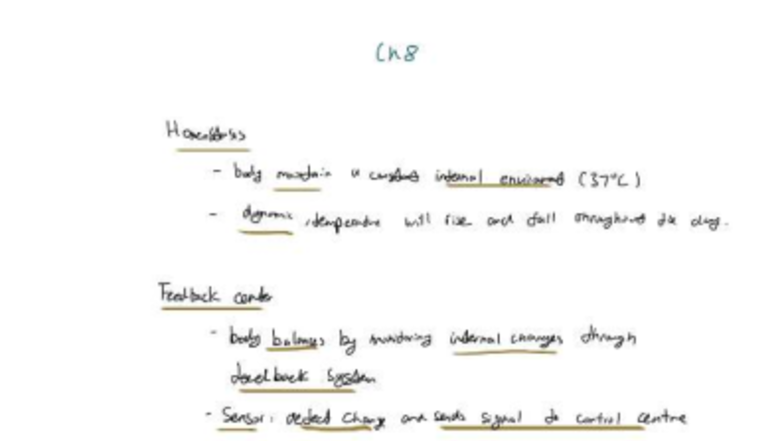 Ch 8 - Homeostasis and Nervous System Overview Notes - Studocu