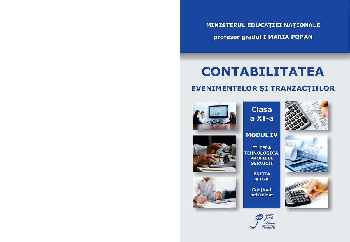 Manual de Contabilitate XI - Prof. Maria Popan, Clasa a IV-a - Studocu