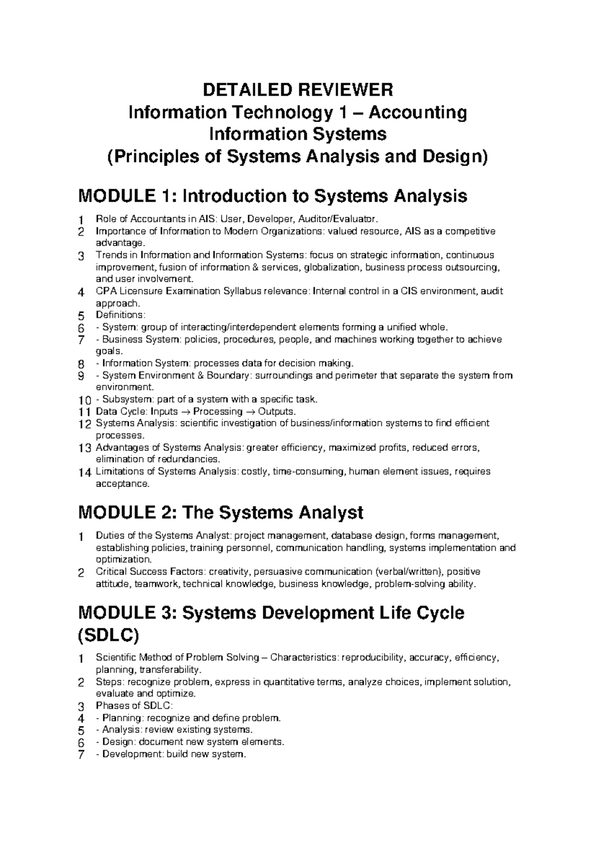 Prelims Reviewer for AIS (Accounting Information Systems) - Studocu