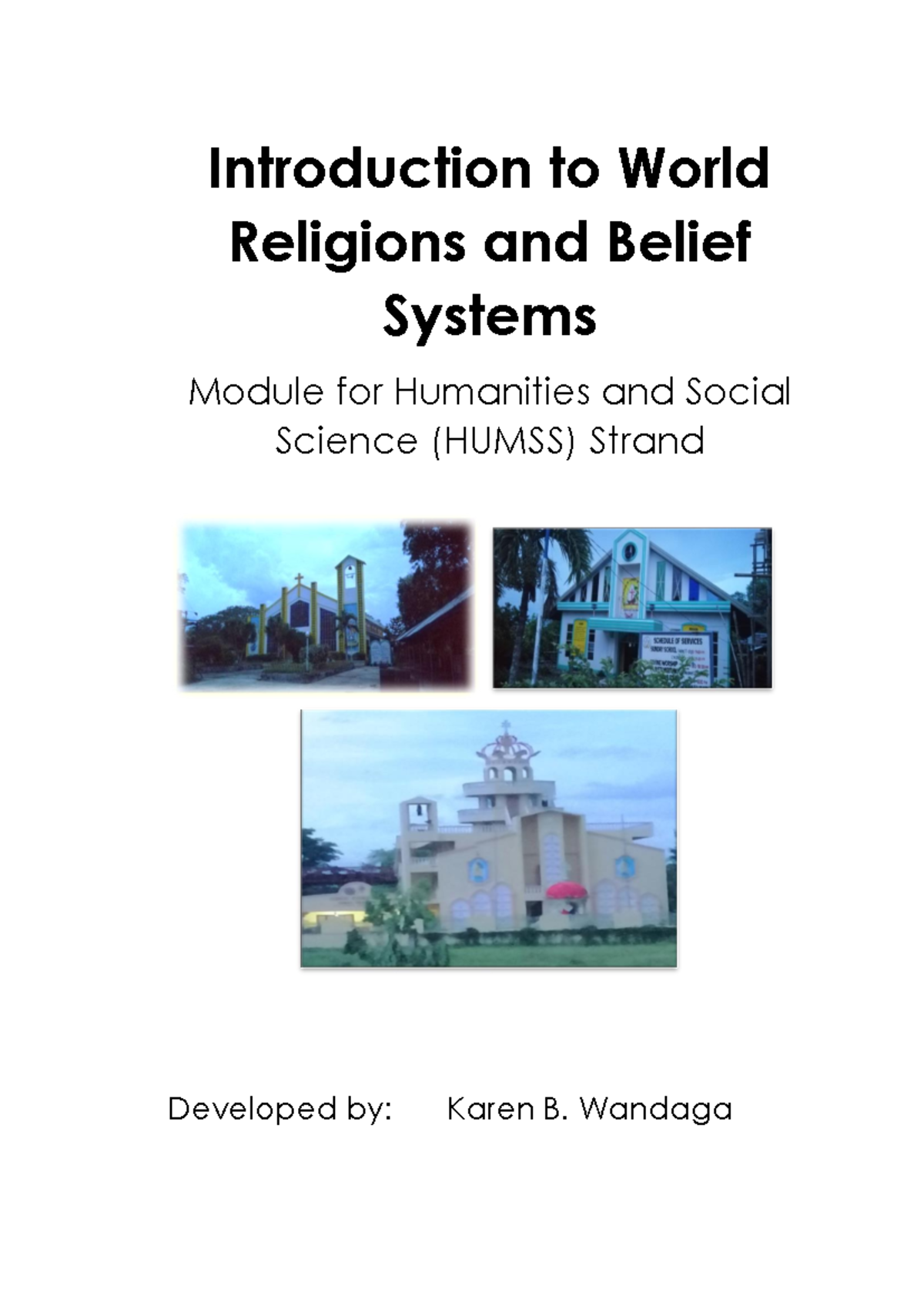Introduction to Belief Systems - HUMSS Module on Religion - Studocu