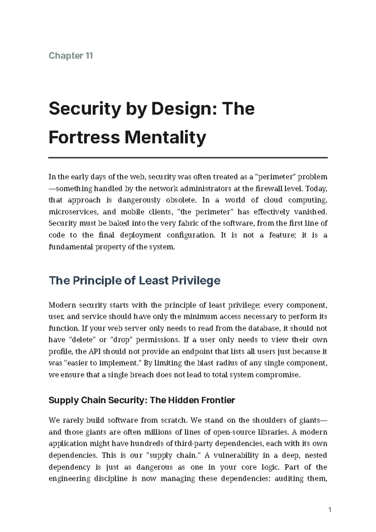 Chapter 11: Security by Design - The Fortress Mentality - Studocu