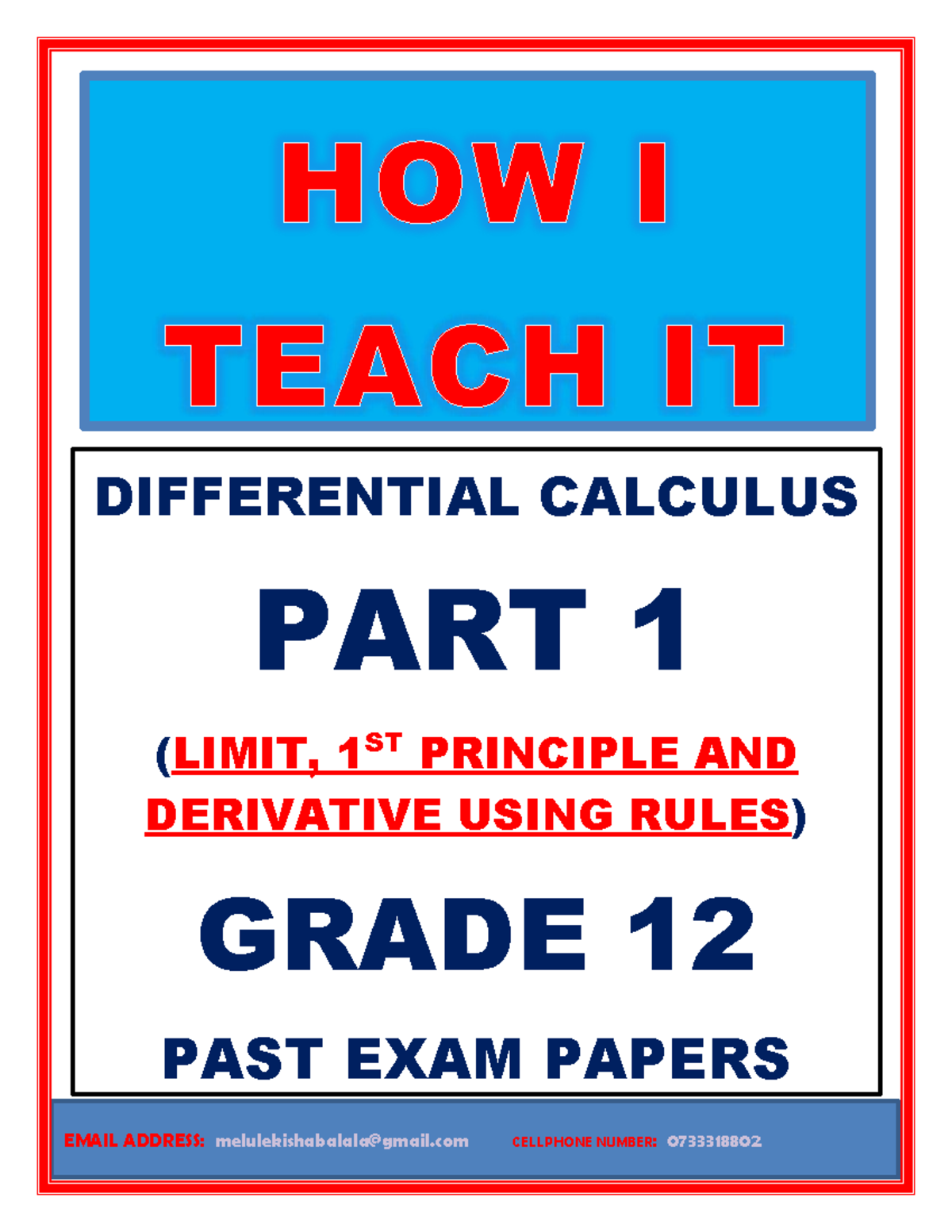Grade 12 Calculus 1,2,3 - Past Exam Paper Analysis and Solutions - Studocu