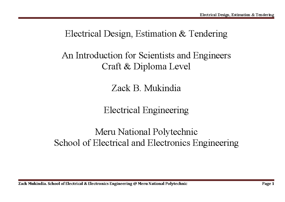 Tendering Process in Electrical Design: CEE Guidelines and Insights ...