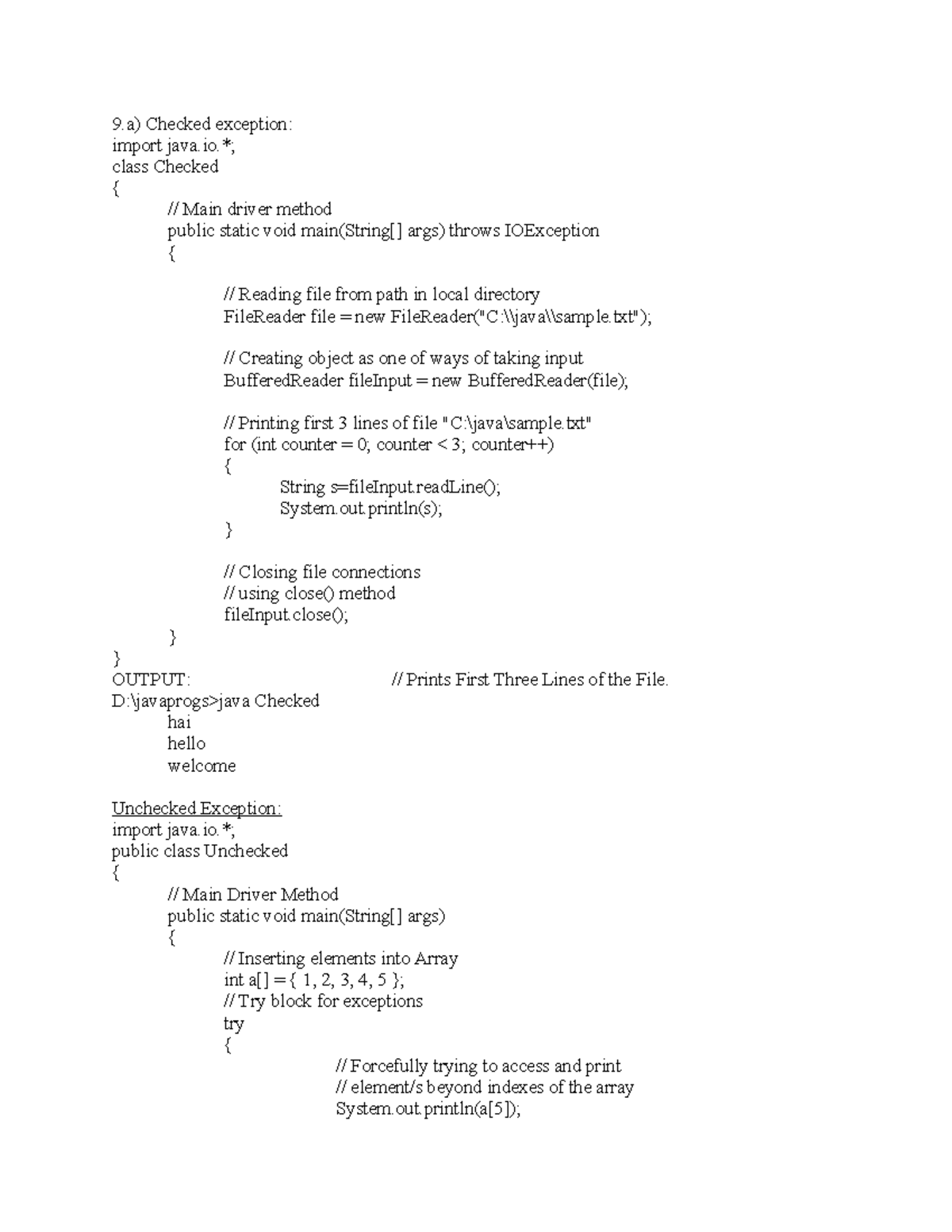 Labprogs - OOP Basics: Checked & Unchecked Exceptions, File Handling ...