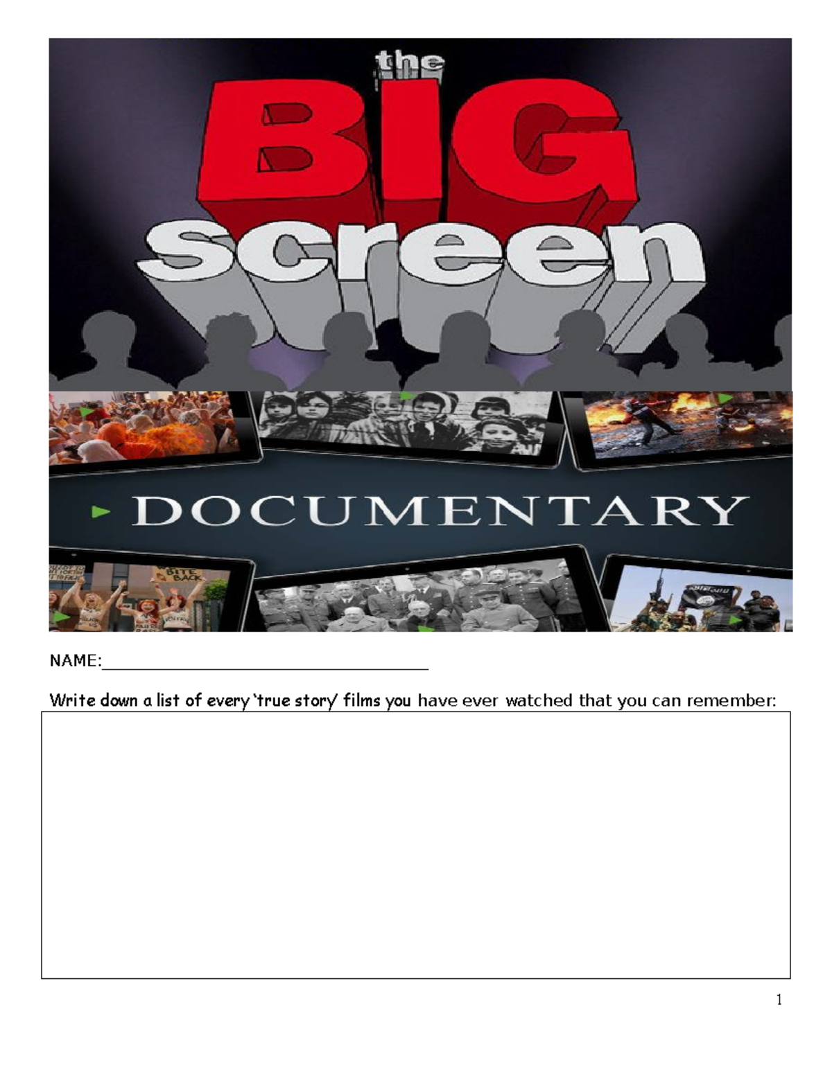 Year 11 English Study: The Big Screen - Film Techniques & Genres - Studocu