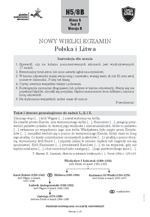 Sprawdzian 5 wersja b pdf - Sprawdzian 5. Społeczeństwo średniowiecznej Europy grupa B - Studocu