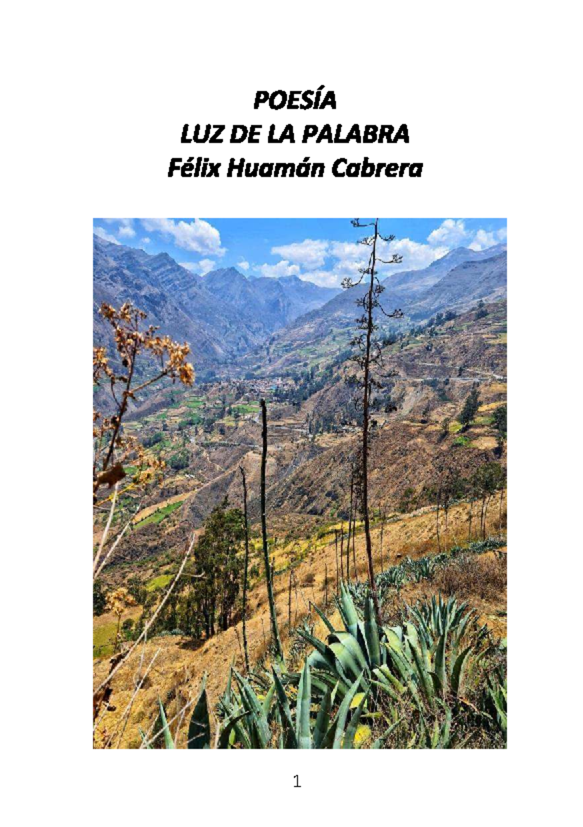 Poesía de Félix Huamán Cabrera: Reflexiones y Recuerdos - Studocu