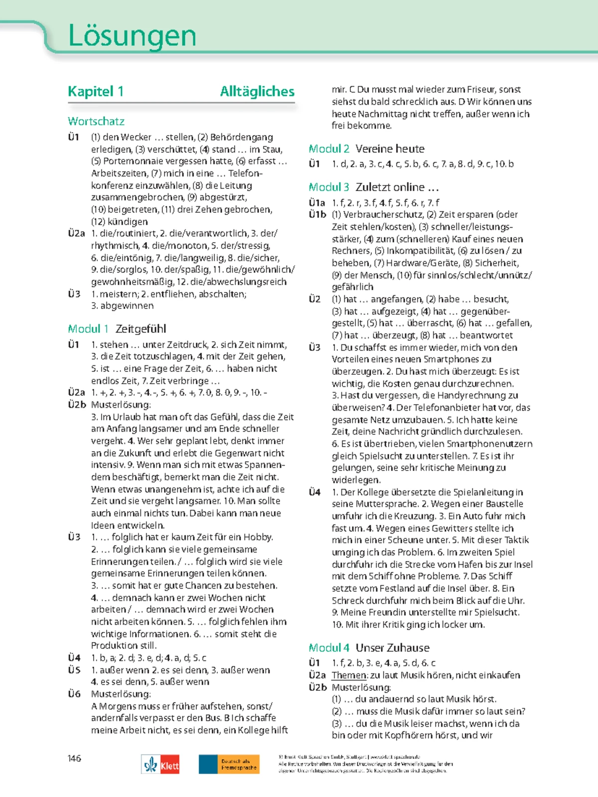 C1 Lösungen zum Lehrbuch - Aspekte neu C Lösungen zum Lehrbuch Kapitel 1 Alltägliches Auftakt ...