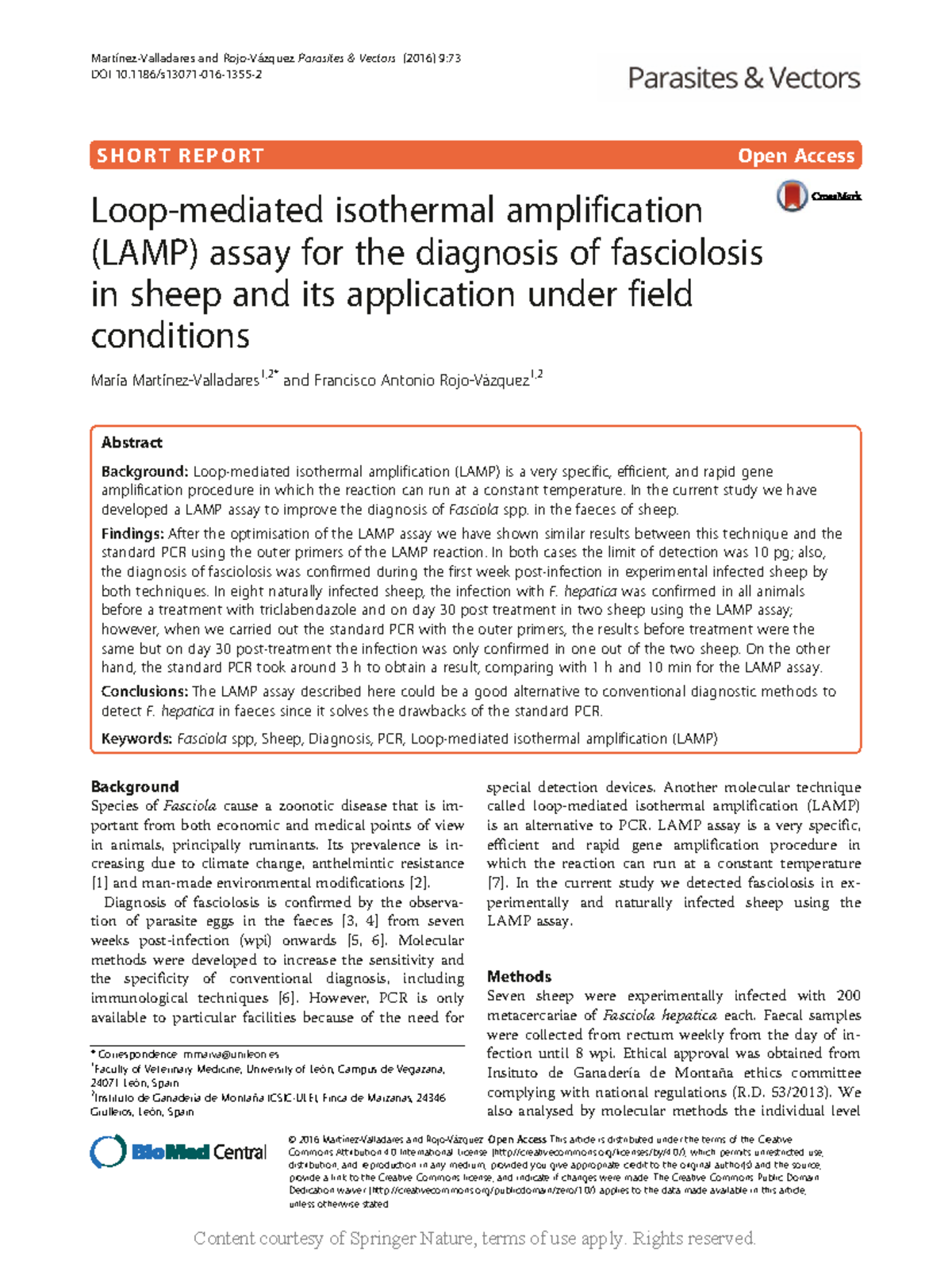 Loop-mediated isothermal amplification LAMP assay - In the current ...