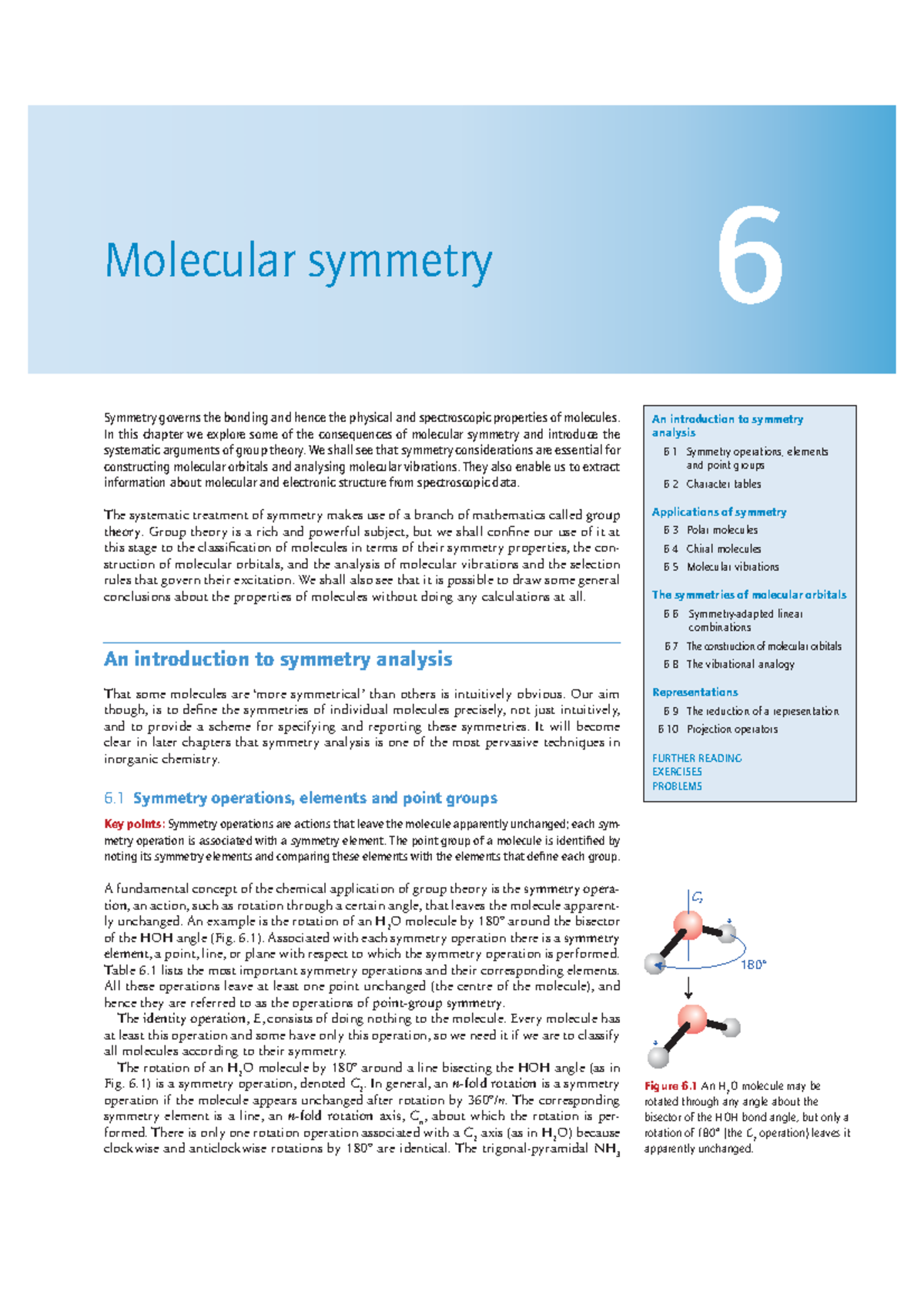 Molecular Symmetry and Group Theory (CHEM 6) - Chapter Overview - Studocu