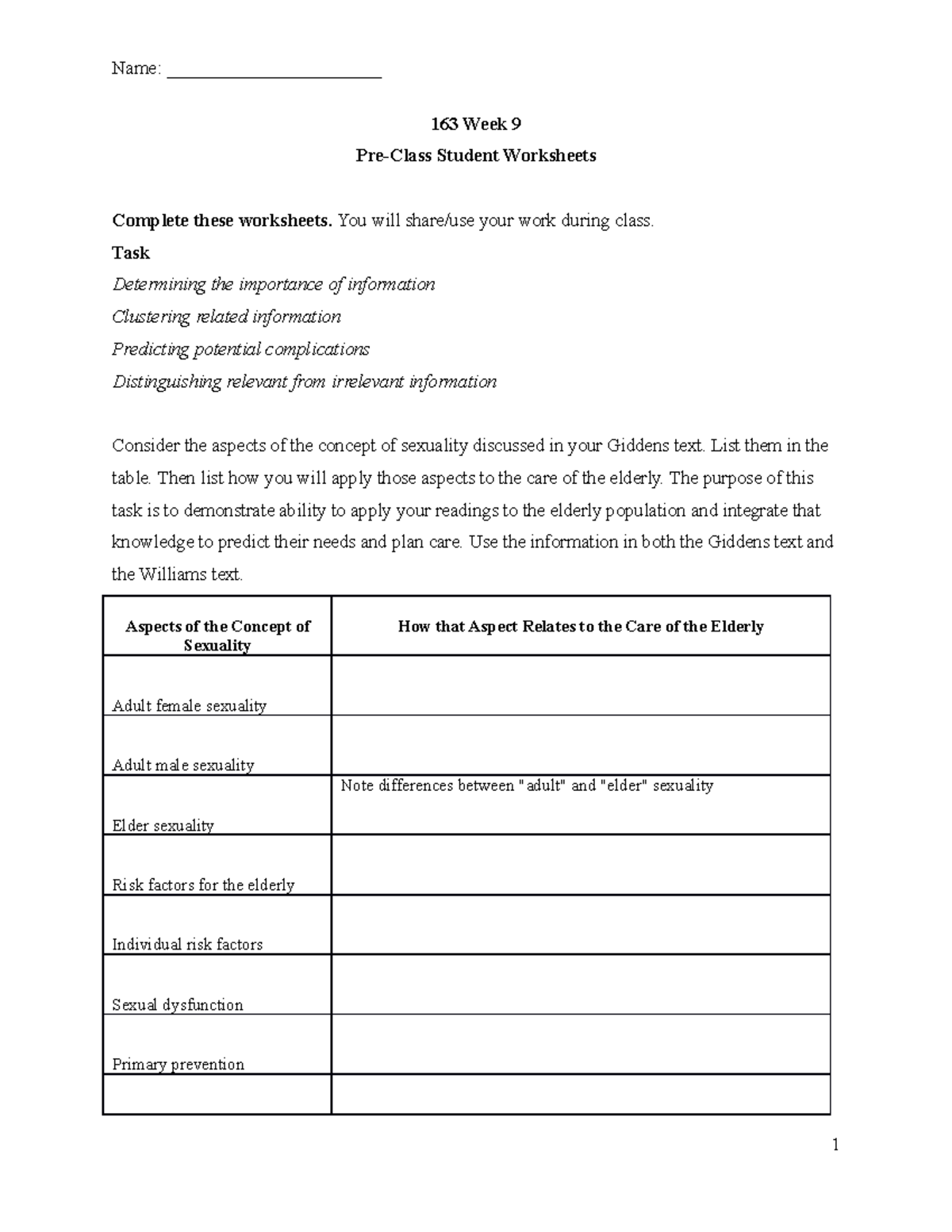 163 Week 9 Pre-Class Assignments revised 2021 - 163 Week 9 Pre-Class ...