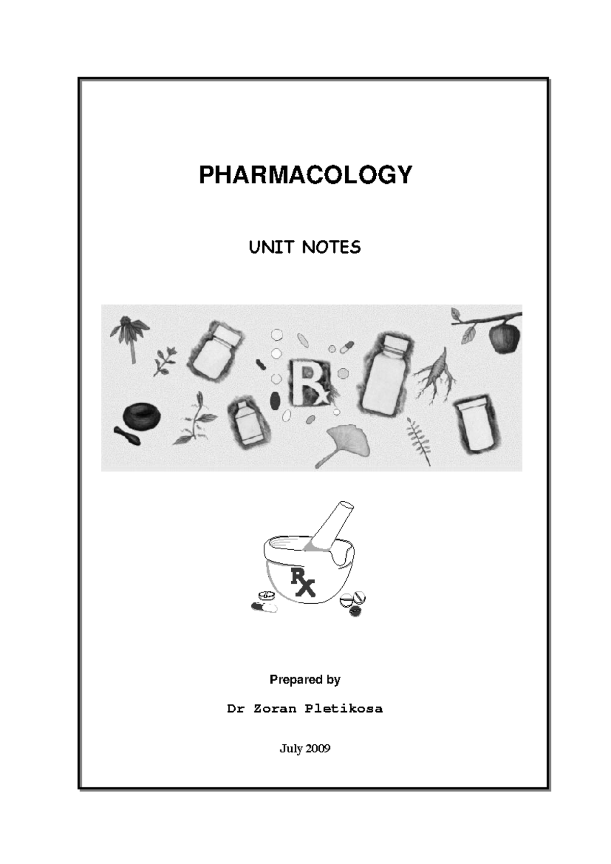 PHARMACOLOGY UNIT NOTES (PHARM 101) - Comprehensive Study Guide - Studocu