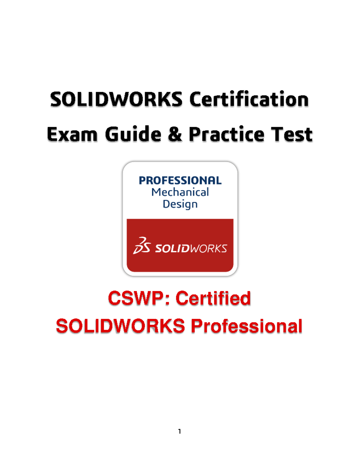 CSWP Exam Guide & Practice Test - SOLIDWORKS Certification Insights ...