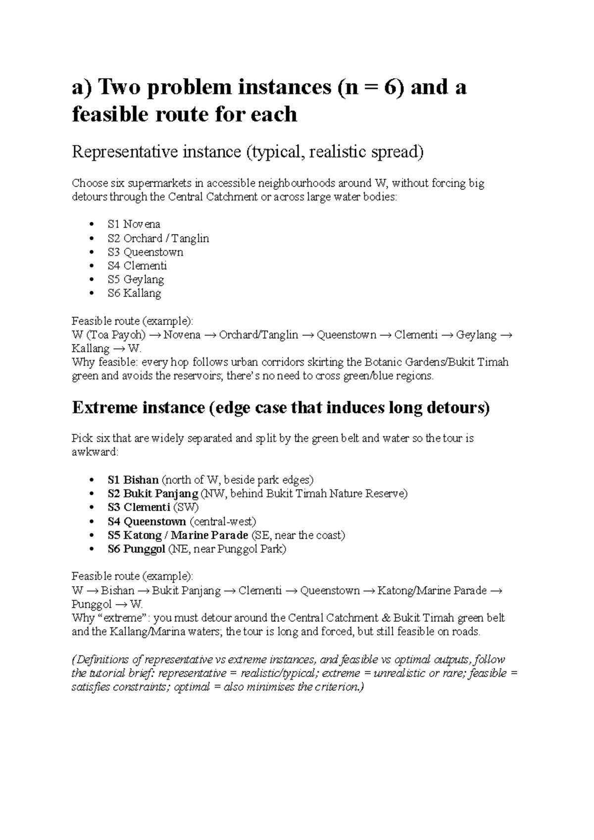 Gei tut 2 - Tutorial 2: Feasible Routes & Computational Factors for n=6 ...
