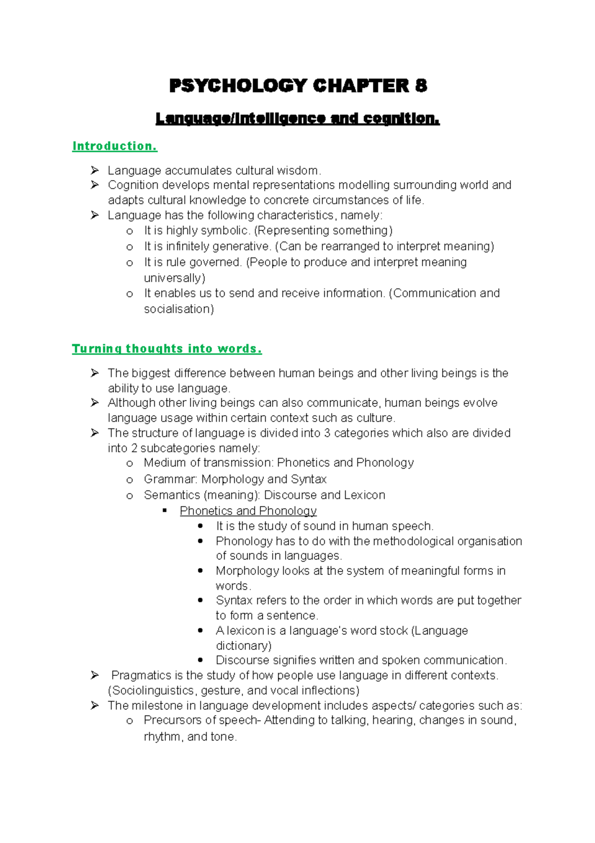 Psychology 101: Chapter 8 - Language, Cognition, and Problem Solving ...