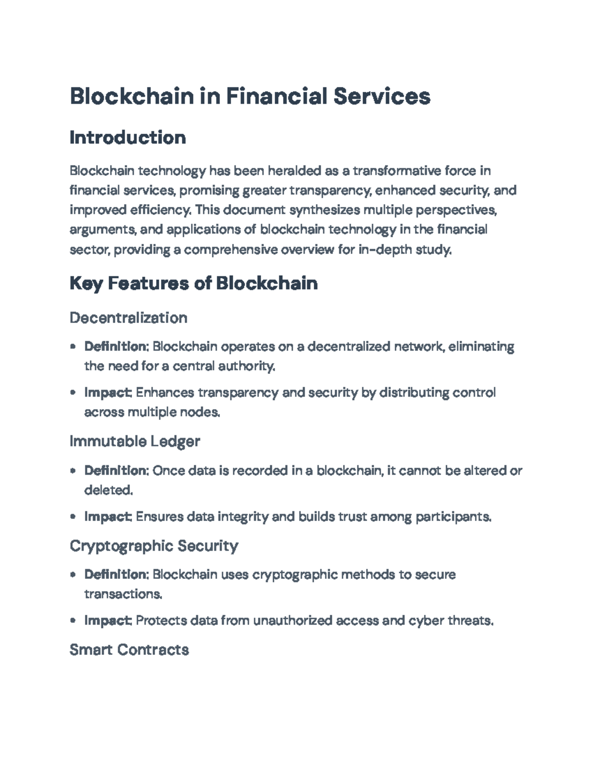 Blockchain in Financial Services: Overview, Benefits, and Challenges ...
