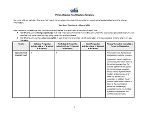 PSY 211 Project 2 - PSY 211 Project Two Template Use this template to complete your life-span ...