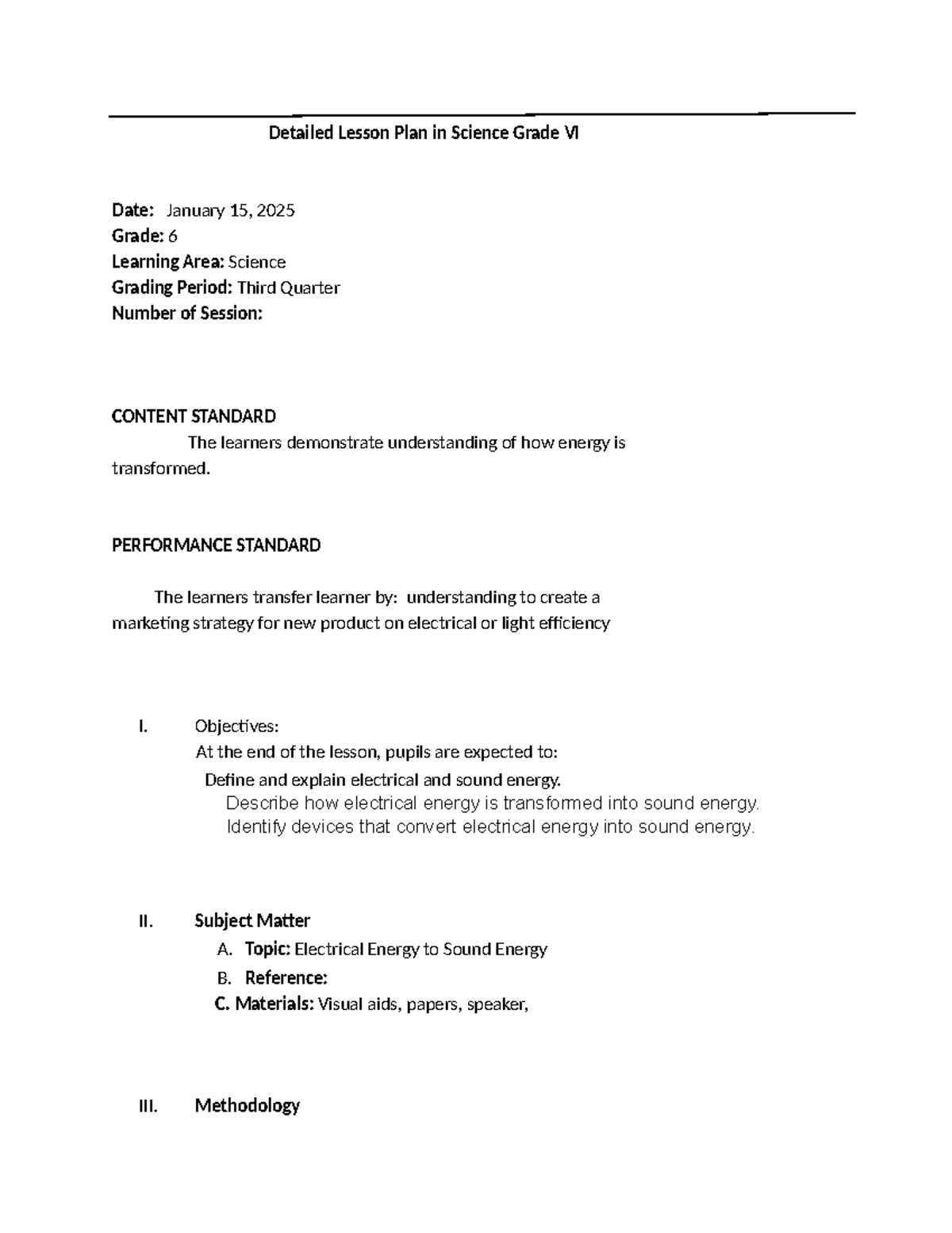 Liezl DLP Science D-3 - lesson plan - Detailed Lesson Plan in Science ...