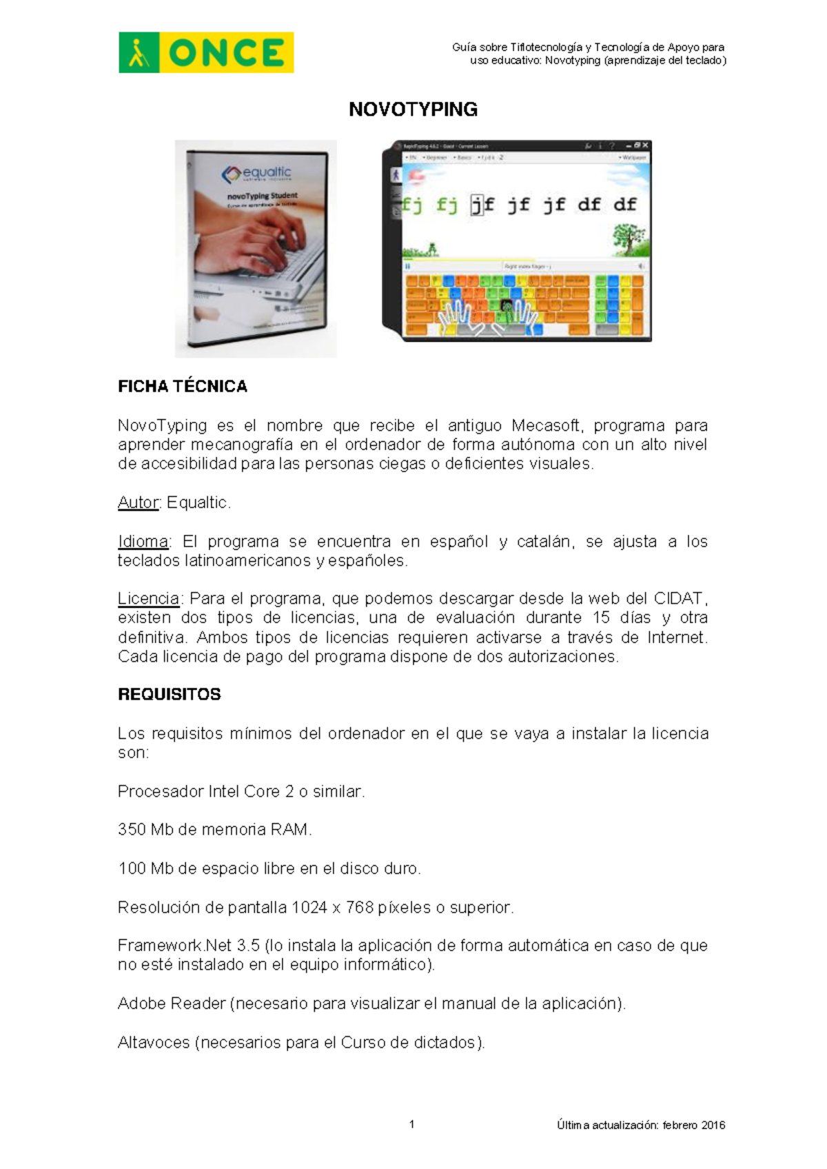 Guía de Tiflotecnología y Apoyo Educativo: Novotyping (SSSS) - Studocu