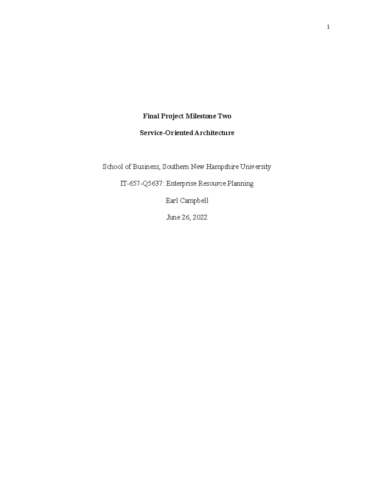 Final project milestone 2 - Final Project Milestone Two Service ...