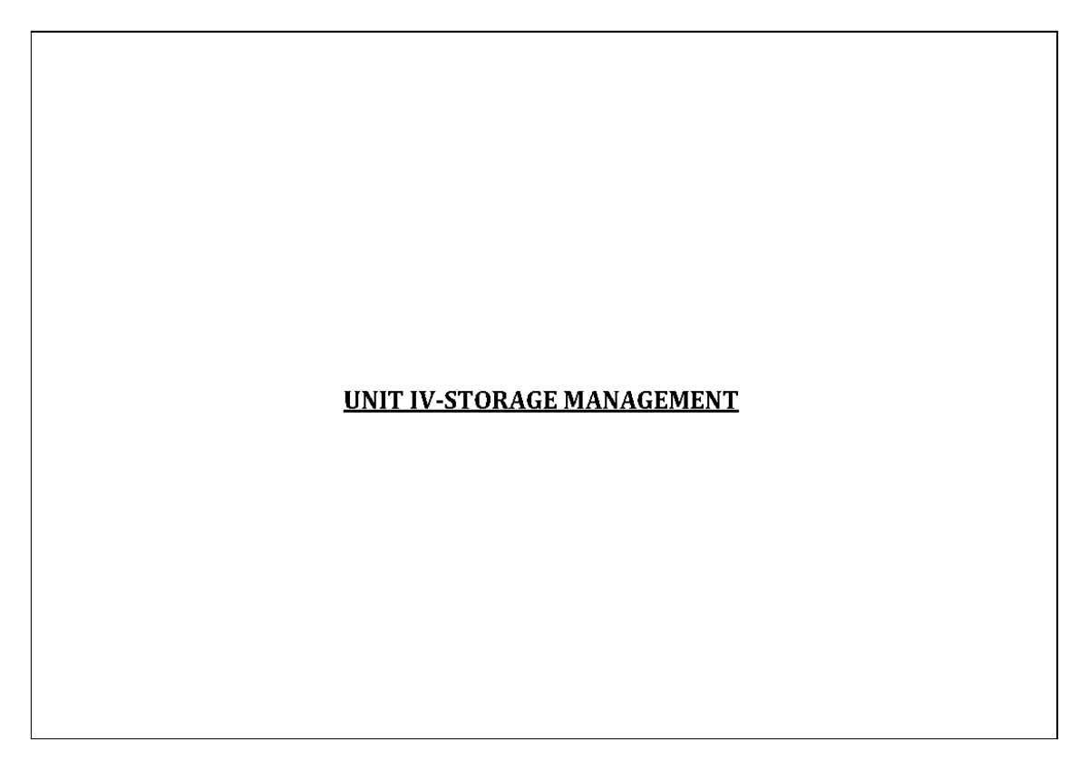 CSE Unit 4: Management of Mass Storage Systems and Disk Scheduling ...