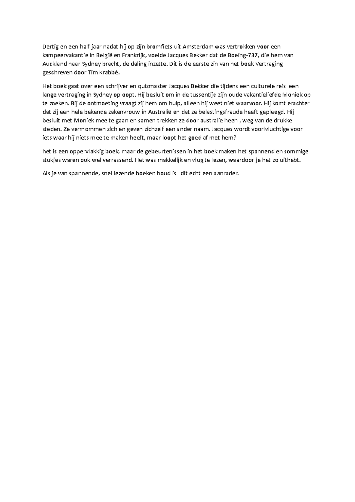Vertraging Boek Review - Tussen 30 en 75 Karakters Beoordeling ...