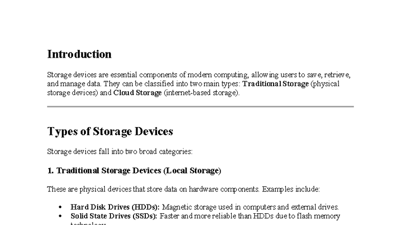 Chapter 3: Understanding Storage Devices in Computing - Studocu