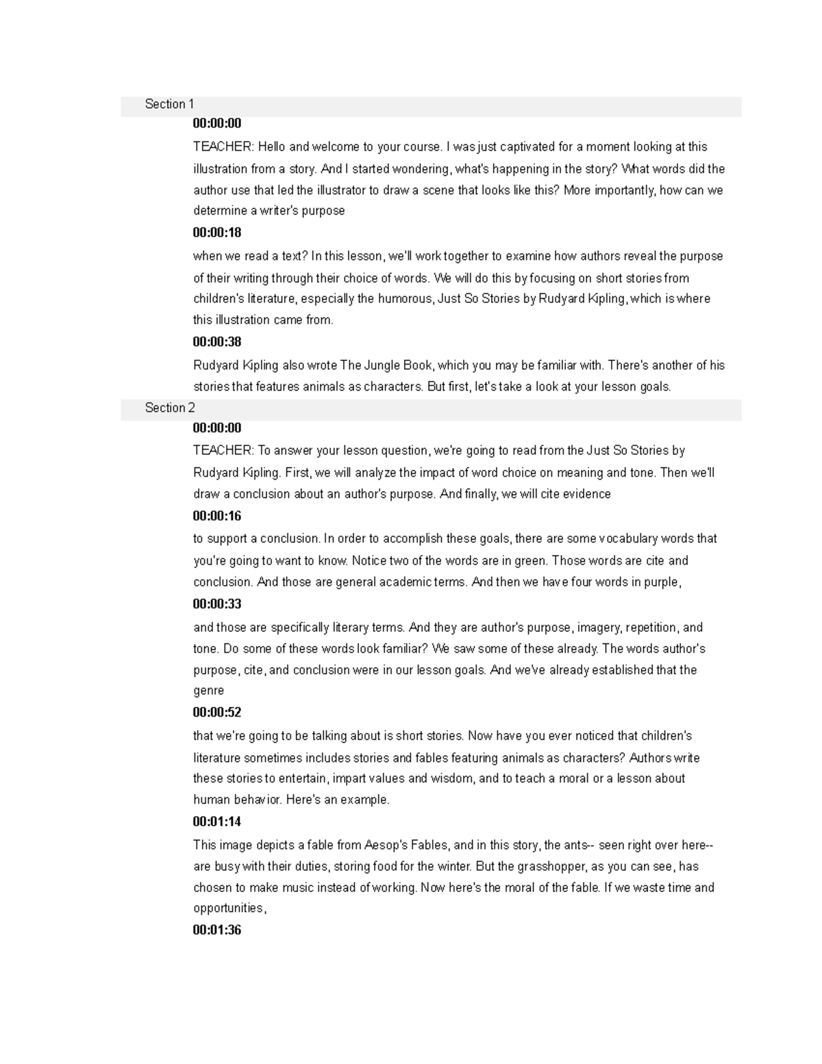 ELA 101: Analyzing Word Choice and Tone in Literature - Studocu