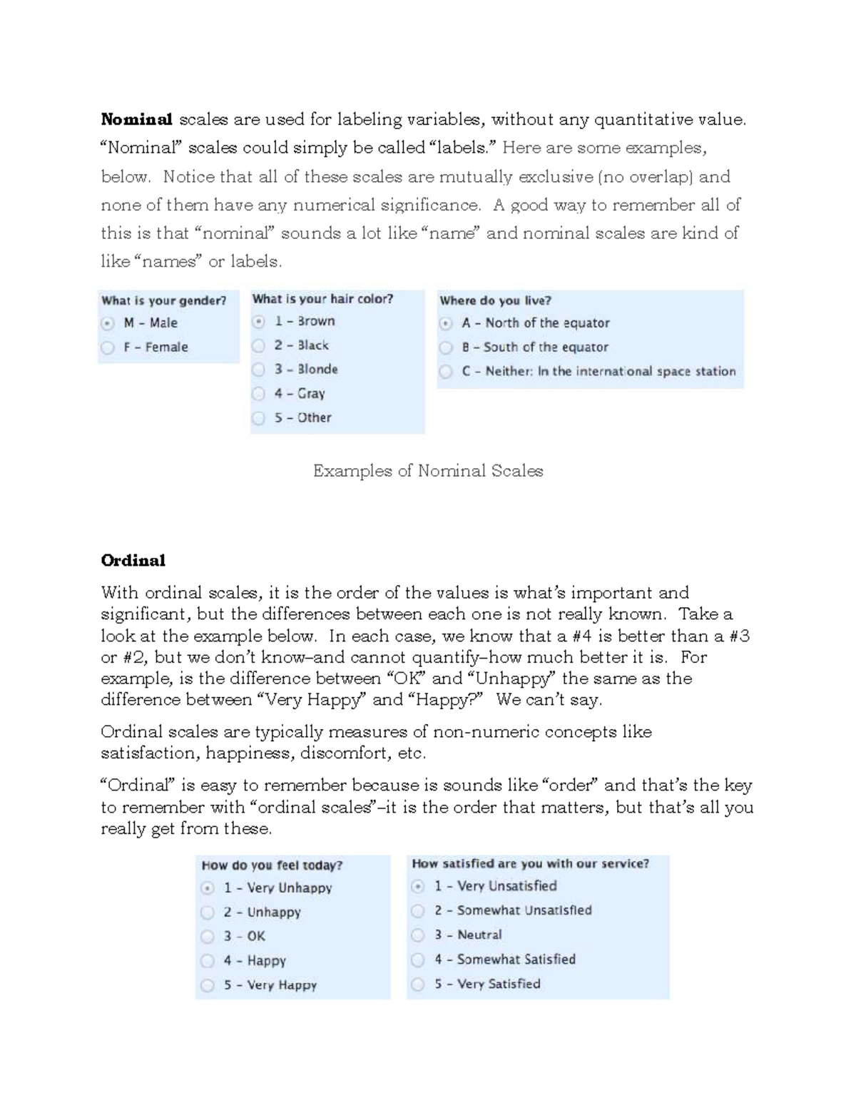 Understanding Measurement Scales: Nominal, Ordinal, Interval, and Ratio ...
