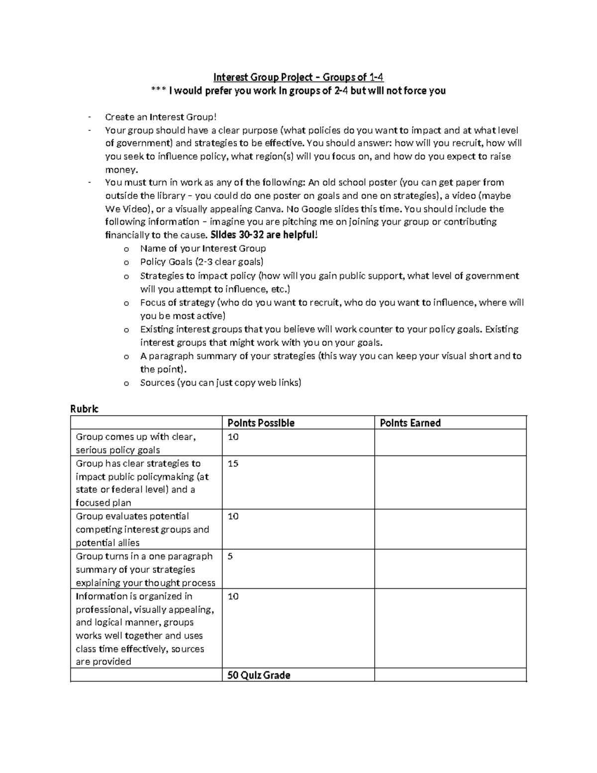 Interest Group Mini Project 2025 - Interest Group Project – Groups of 1 ...
