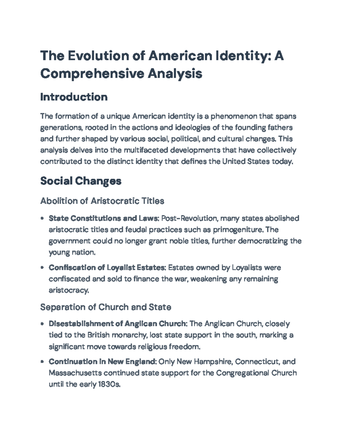 The Evolution of American Identity: A Comprehensive Analysis - The ...