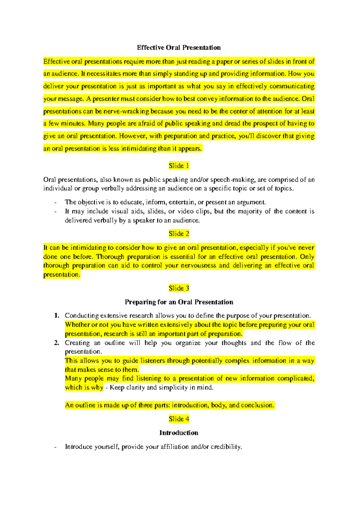 Oral Presentation Strategies: Tips for Success and Confidence - Studocu
