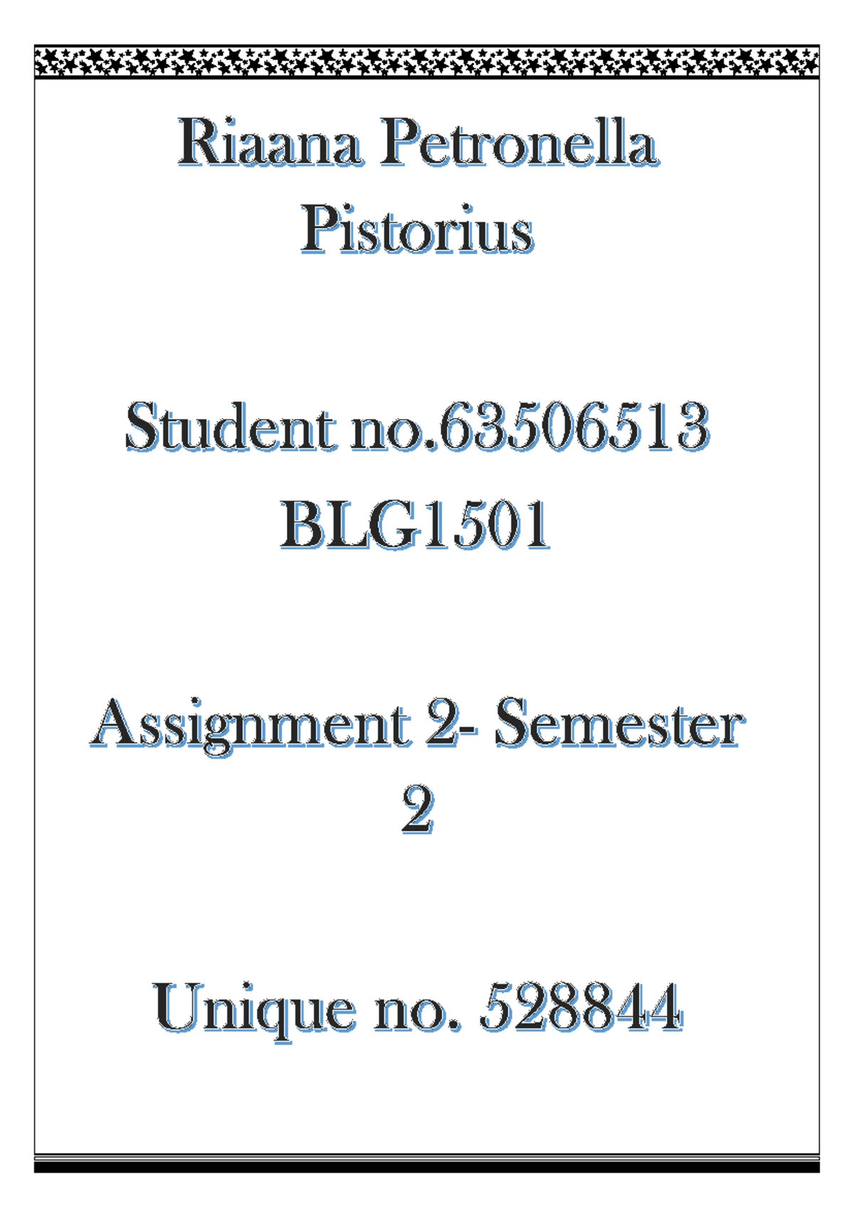 BLG 1501 Monster EXAM Paper 2011 2017 - Question 1 1. An atom is ...