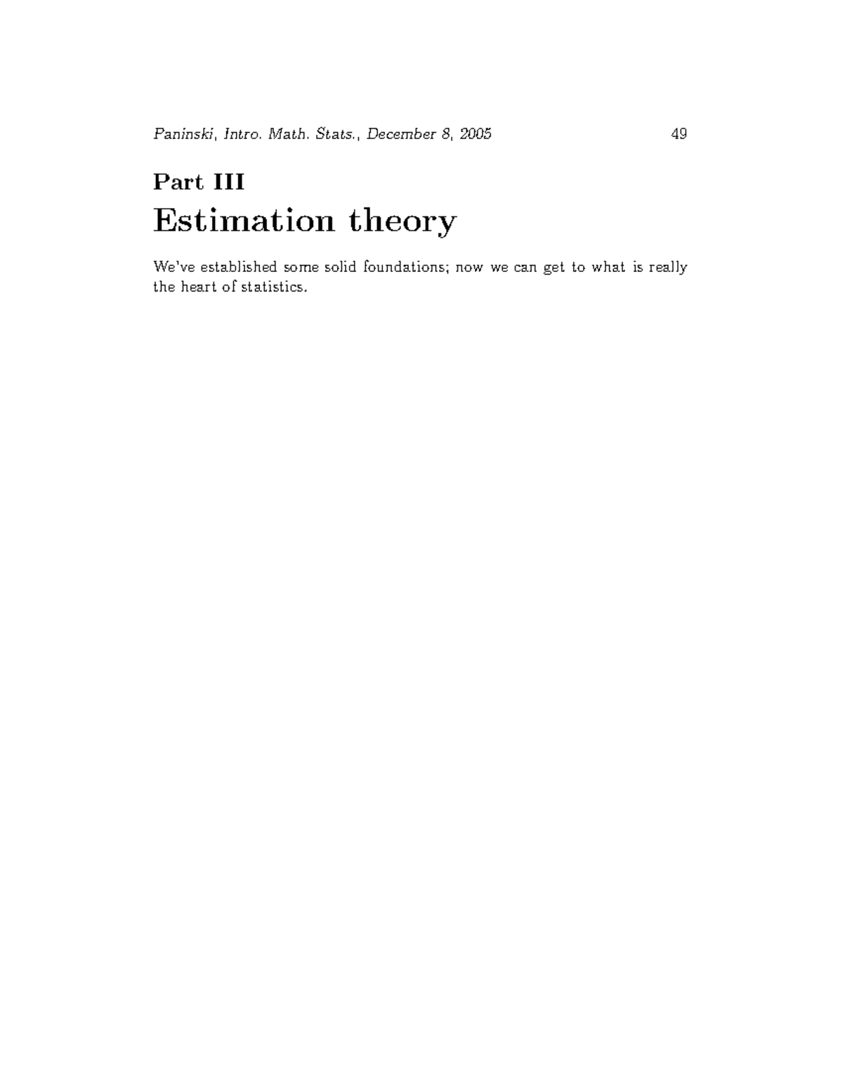 Notes 3 - Study: Estimation Theory and Unbiased Estimators in Math ...