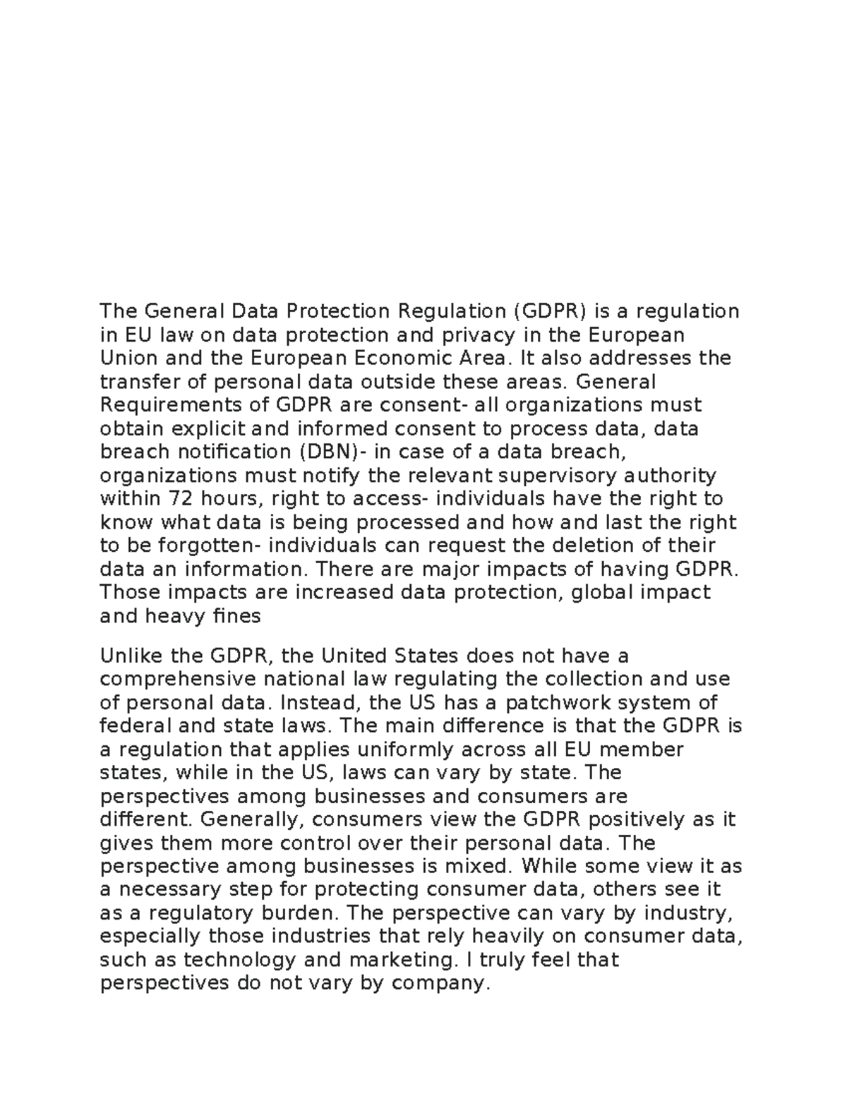 Document (21) - The General Data Protection Regulation (GDPR) is a ...