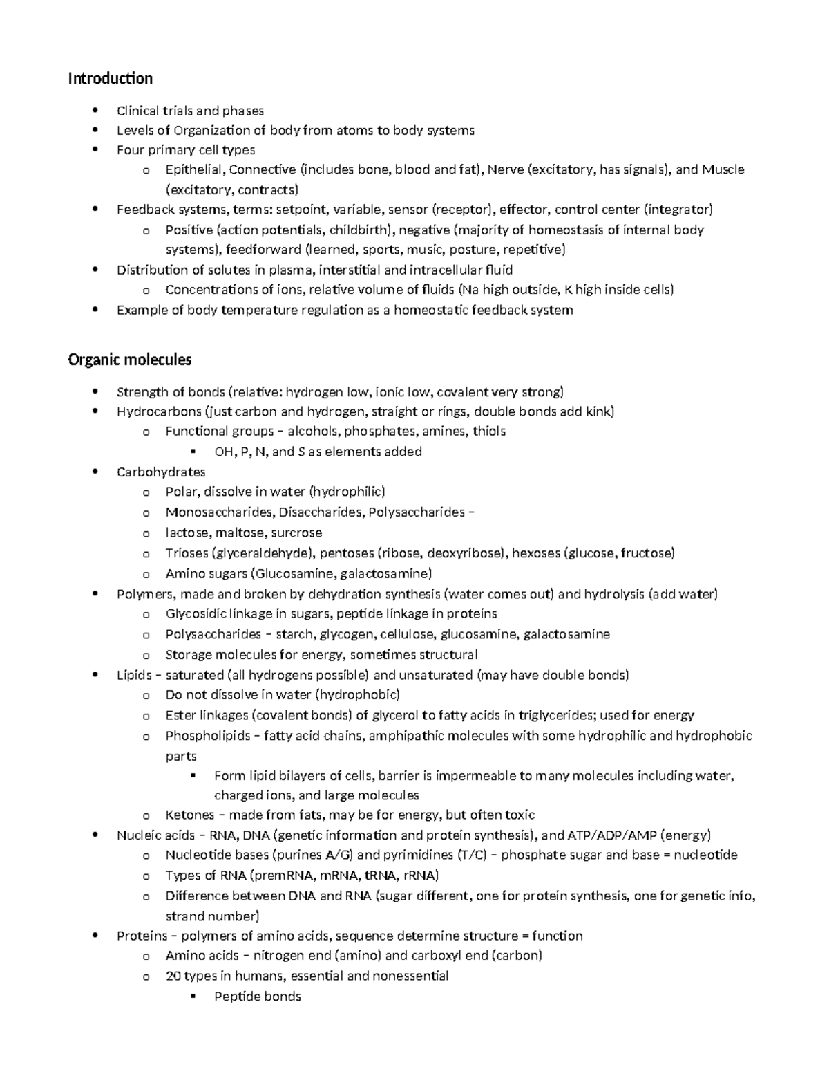 Biochemistry Overview: Molecules, Metabolism, & Transport (BIO 101 ...