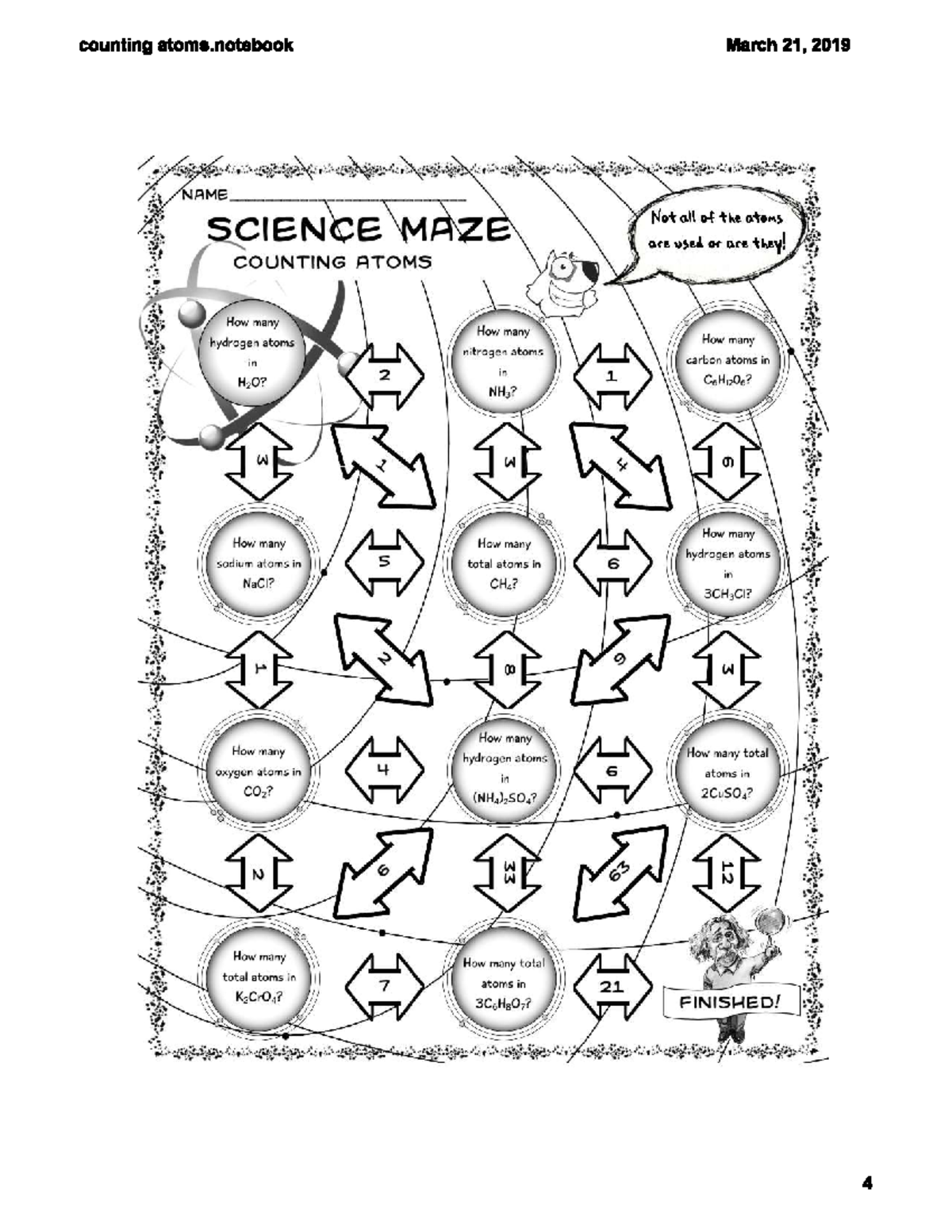 Counting Atoms Maze Activity KEY - Studocu