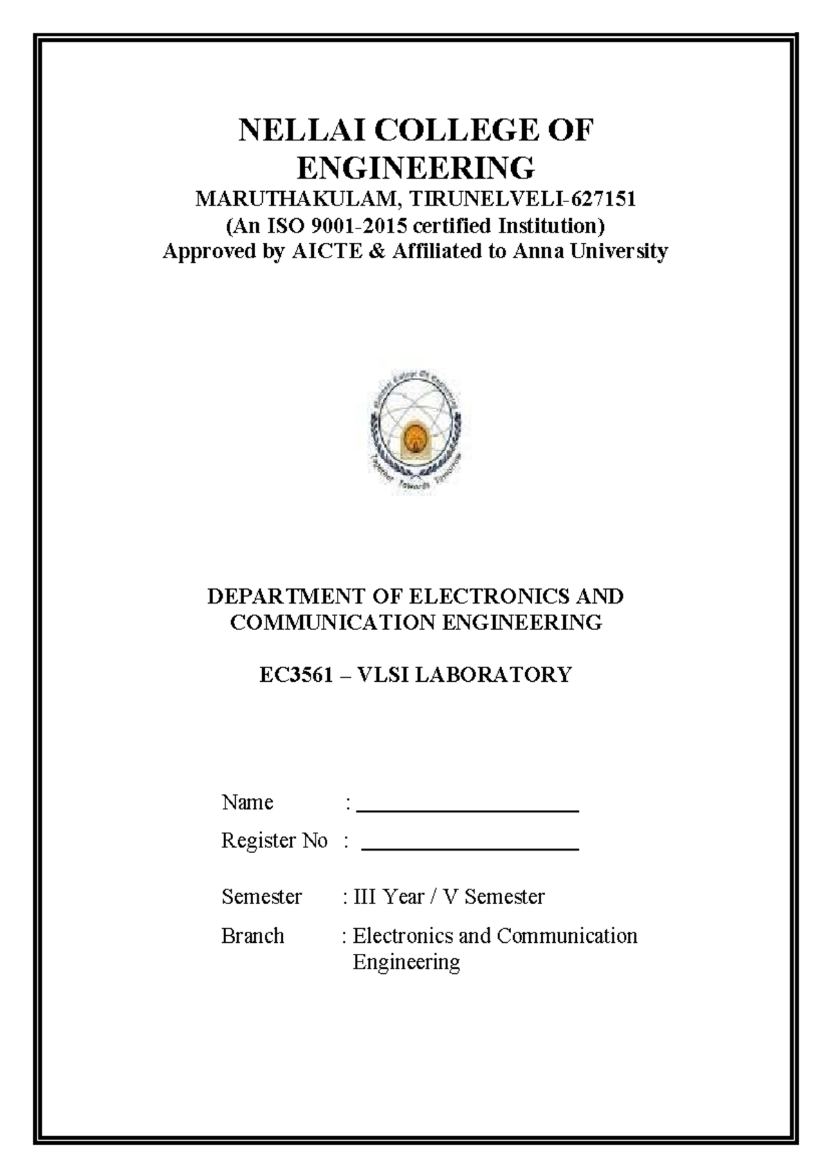 VLSI LAB Record for EC3561: Simulation of Basic Logic Gates - Studocu