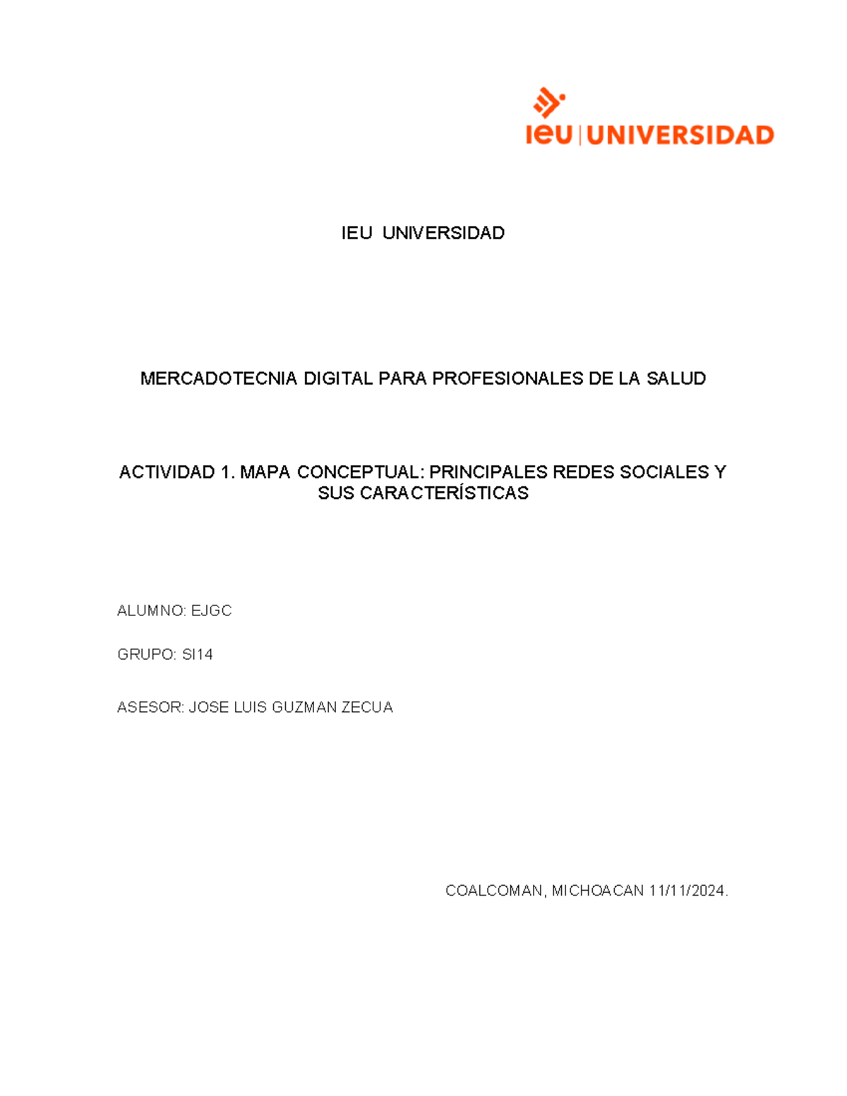 Mapa Conceptual de Redes Sociales en Mercadotecnia Digital IEU 11 - Studocu