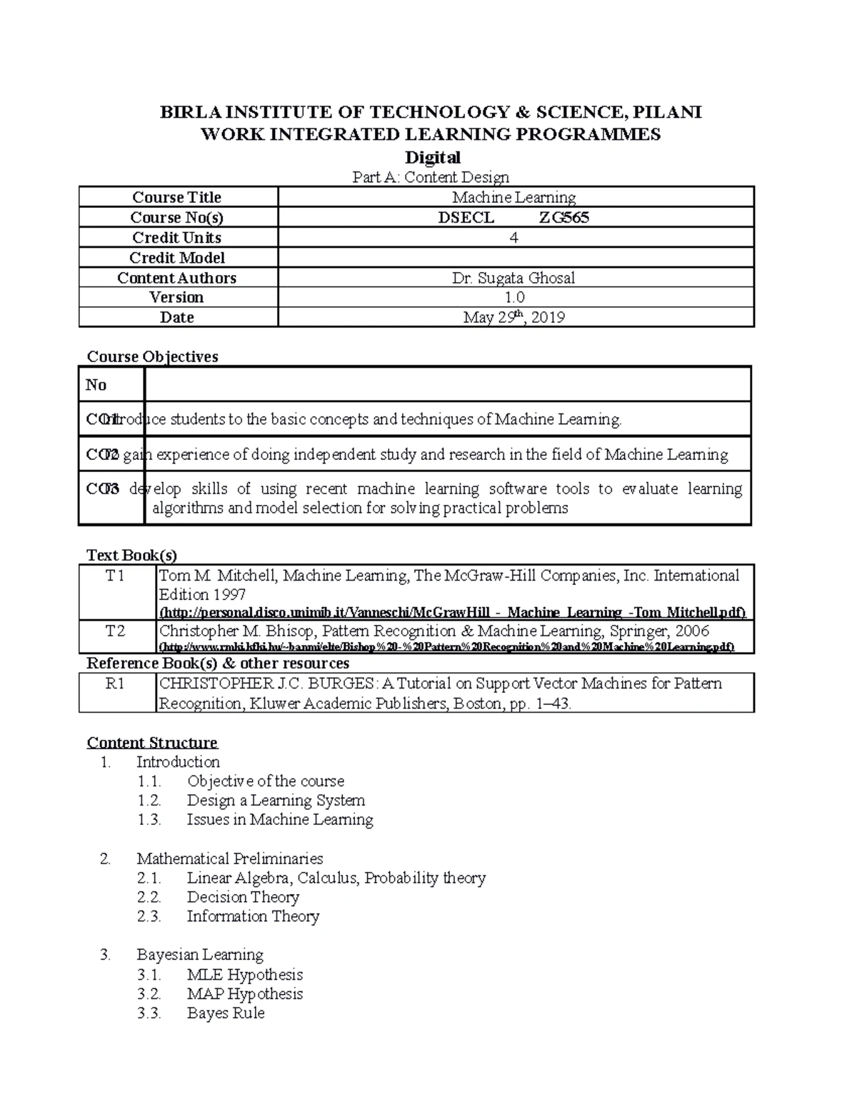 Employer and Mentor Consent Forms for BITS Pilani Program - Studocu
