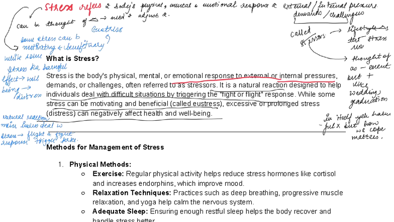 Stress Management Techniques - VAC - Studocu