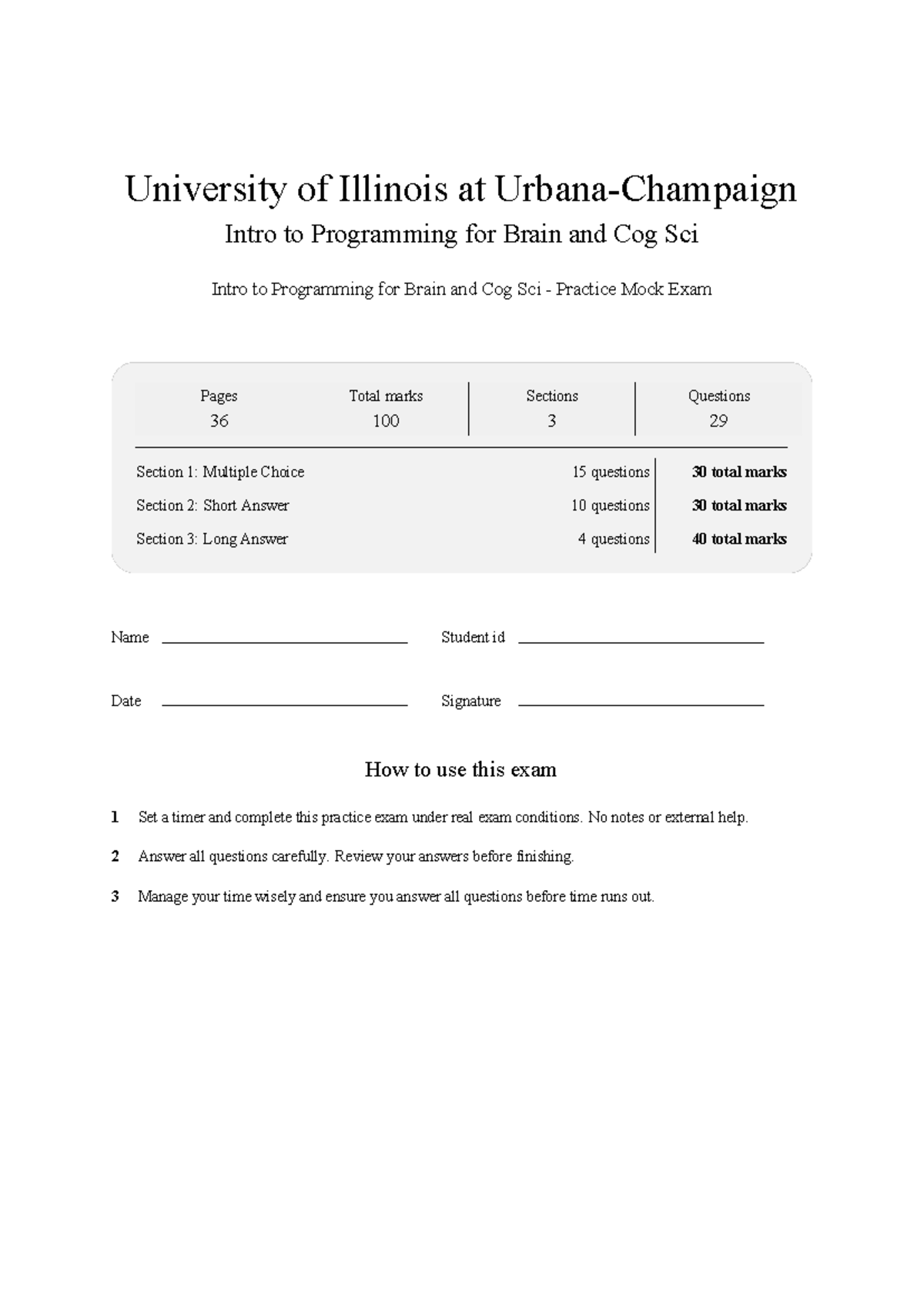 BCOG 200 Intro to Programming for Brain and Cog Sci Practice Test 2026 ...