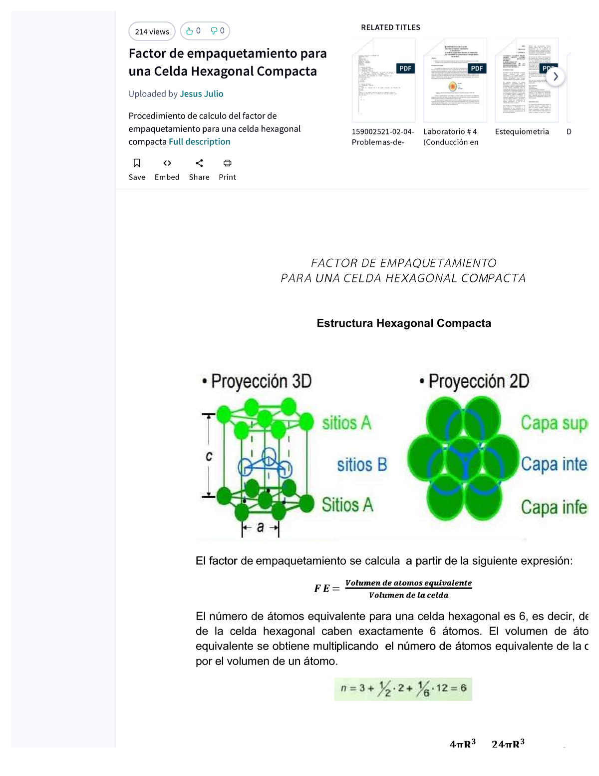 Pdf-factor-de-empaquetamiento-para-una-celda-hexagonal-compacta - Studocu