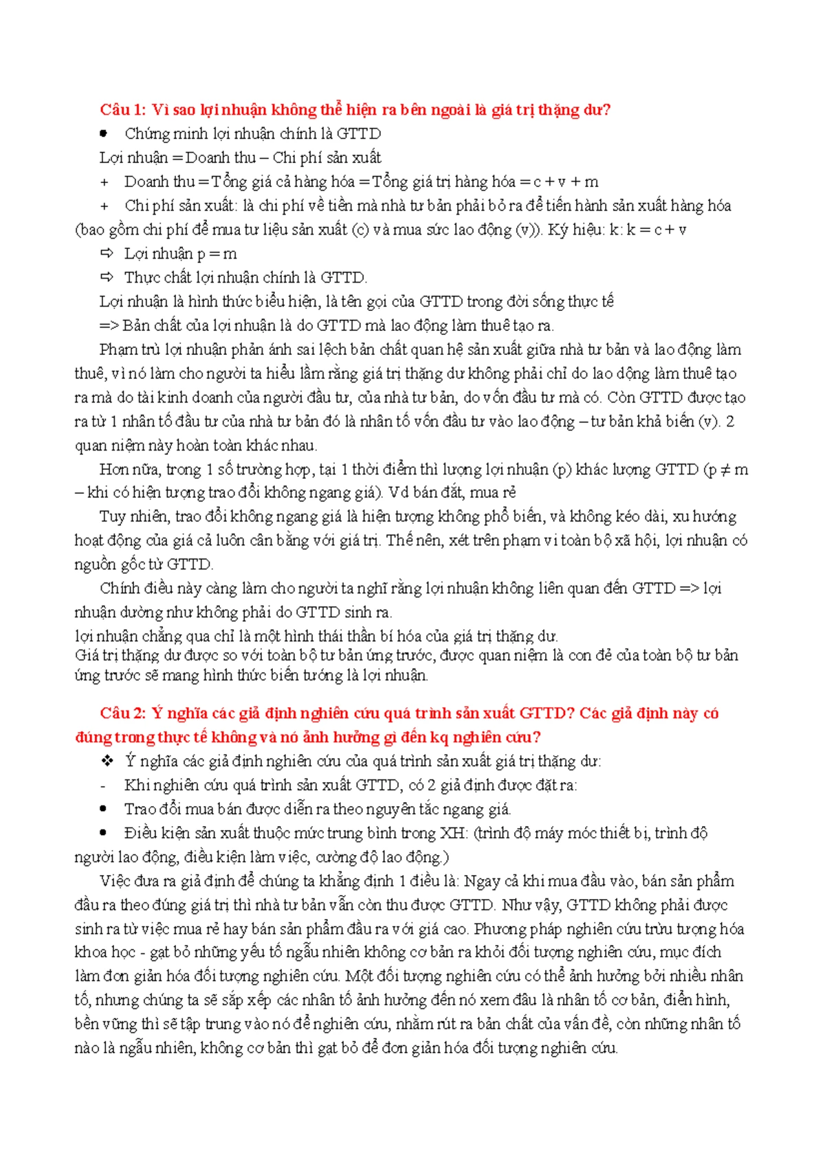 Đề thi cuối kì Kinh tế chính trị Mác Lê-nin - Studocu