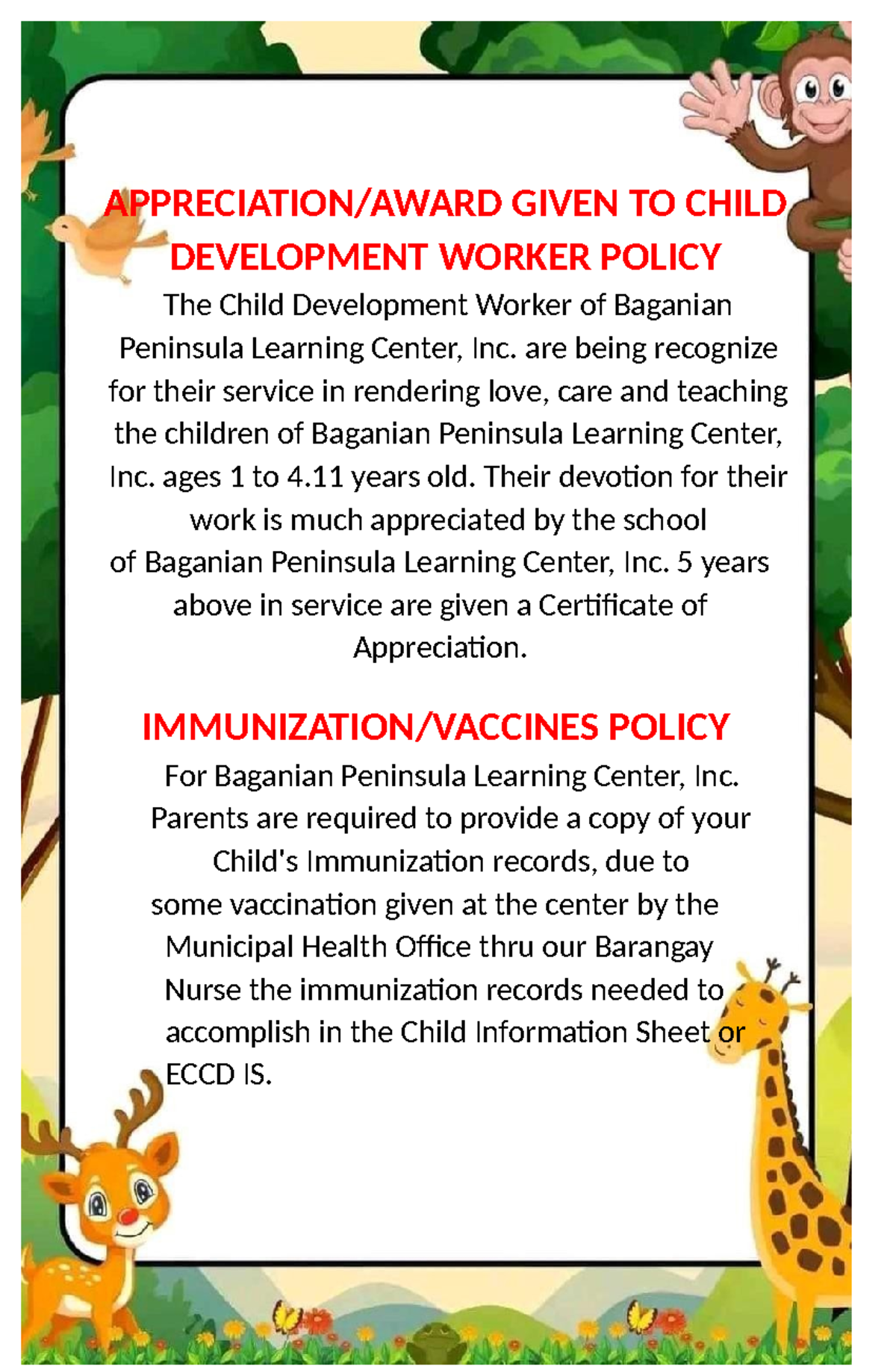 16 Policies for Child Development Workers - ECCD - Studocu